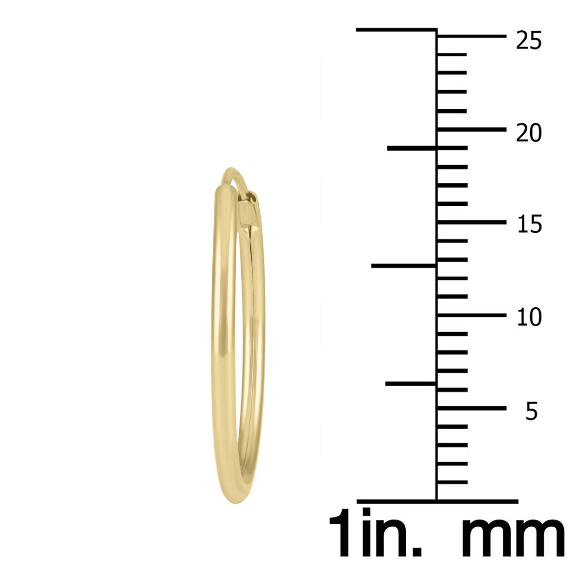 18MM Endless Hoop Earring 14k Yellow Gold - ERH56476