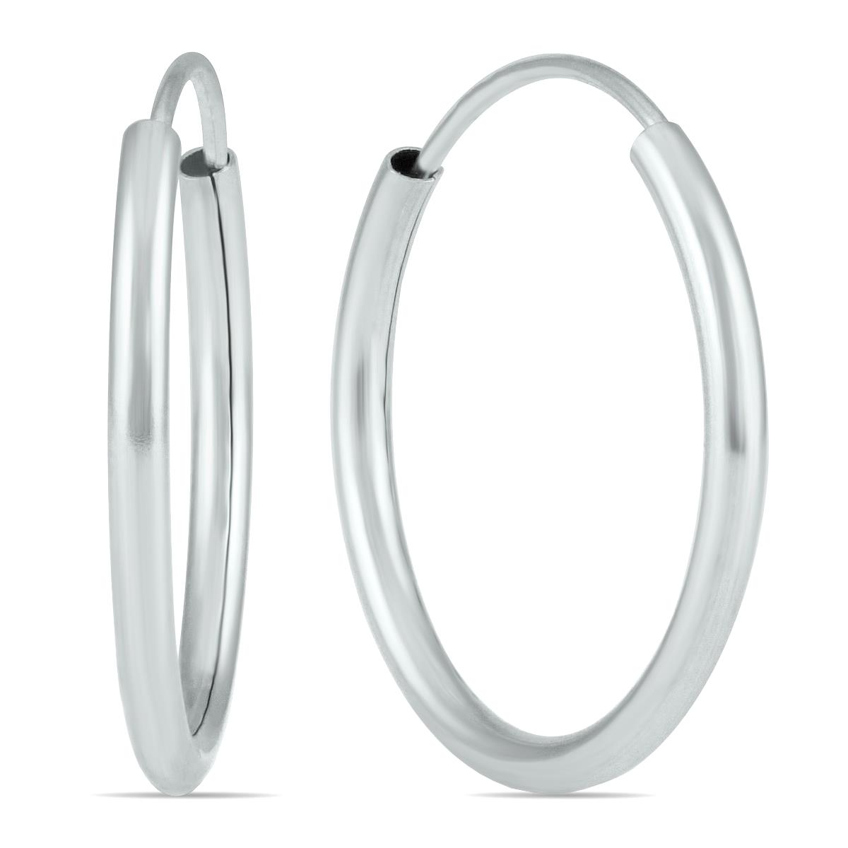 16MM Endless Hoop Earring in 14k White Gold - ERH56560