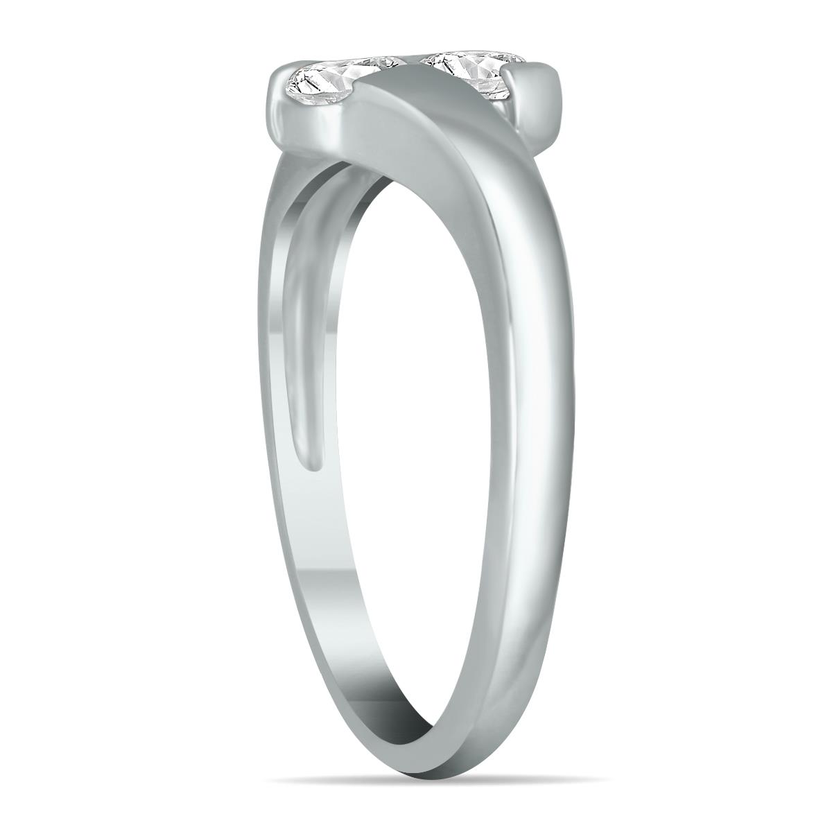 1/2 Carat TW Natural Diamond Unity Ring in 14K White Gold - RGF562463