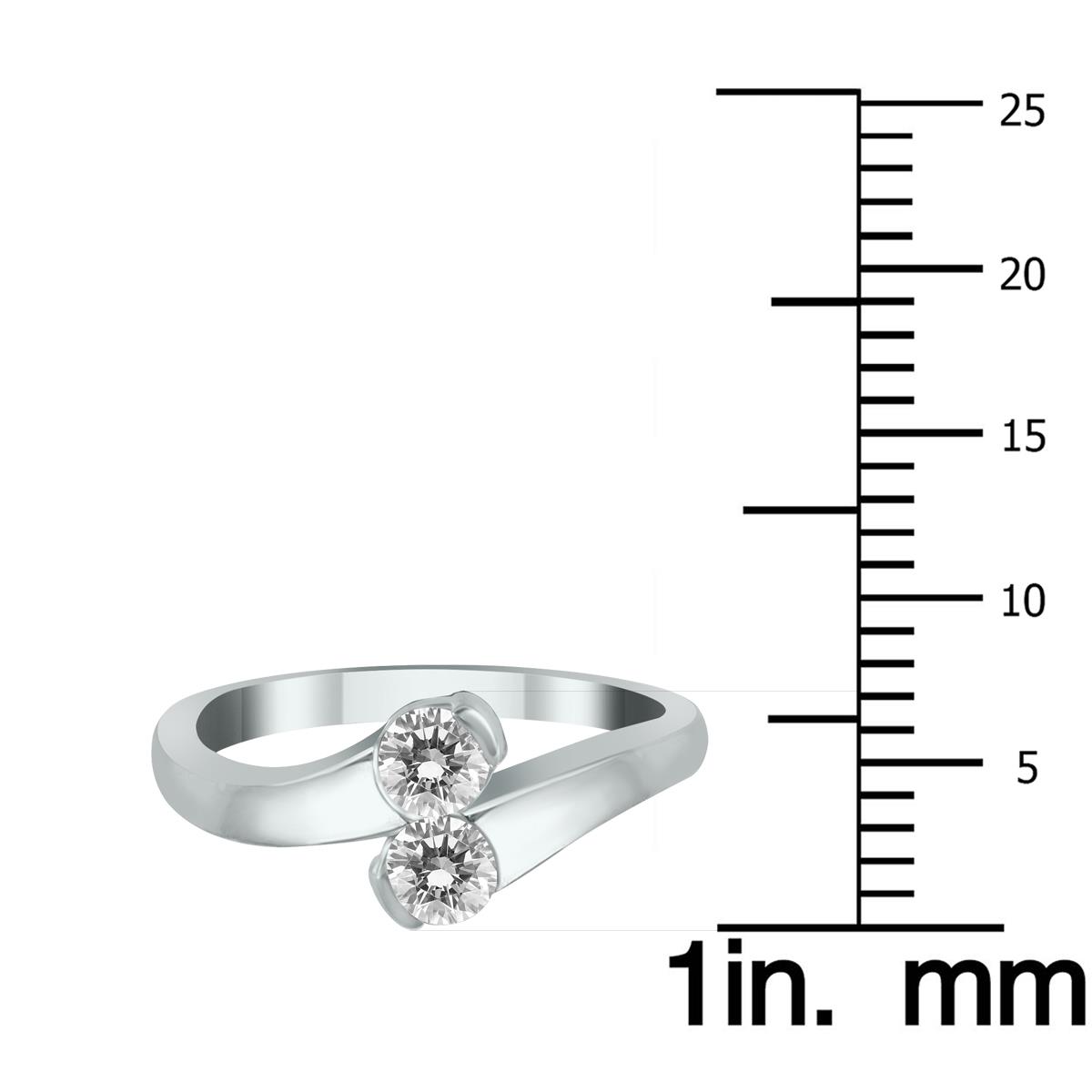 1/2 Carat TW Natural Diamond Unity Ring in 14K White Gold - RGF562463