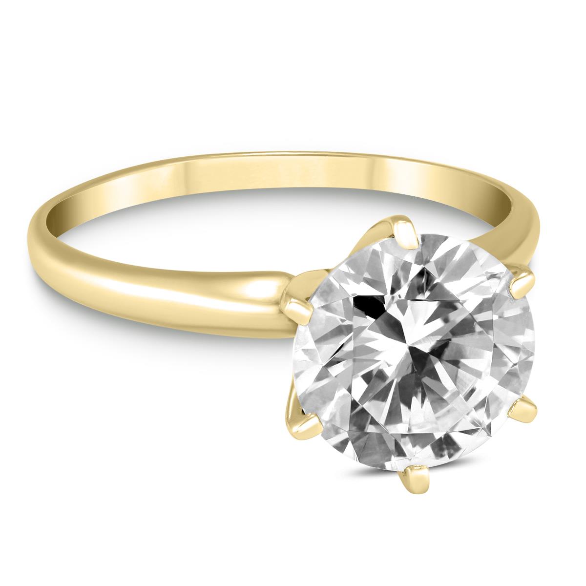 1 1/2 Carat Diamond Solitaire Ring in 14K Yellow Gold (H-I Color, I1-I2 ...