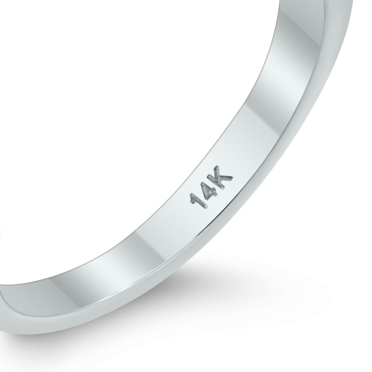 Thin 1MM Rope Knurl Wedding Band in 14K White Gold - WBU58534