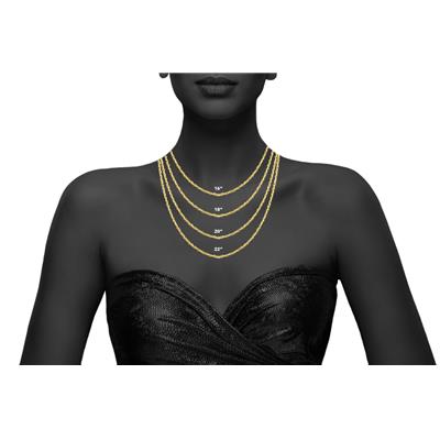 14K Yellow Gold 18" Rope Chain with Spring Ring Lock - ACCR58048RC1