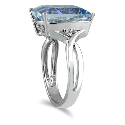 All Natural 8.80 Carat Mystic Neptune Topaz and Diamond Ring in .925 ...