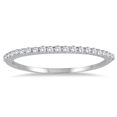 1/4 Carat TW Thin Diamond Band in 10K White Gold - RGF56257